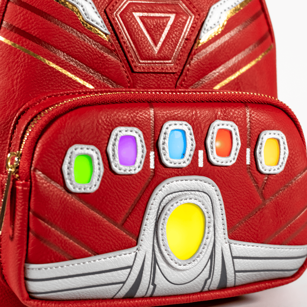 Loungefly X Marvel: Infinity Saga Gauntlet Light Up Iron Man Mini ...