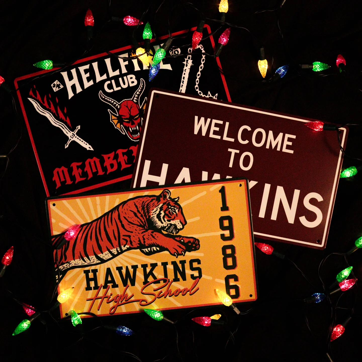 Stranger Things Set of 3 Tin Signs | Get Ready Comics