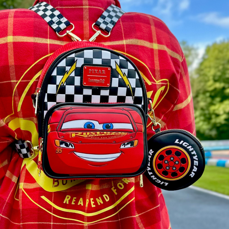 Lightning McQueen Corduroy Convertible Disney Pixar Cars Loungefly Mini ...