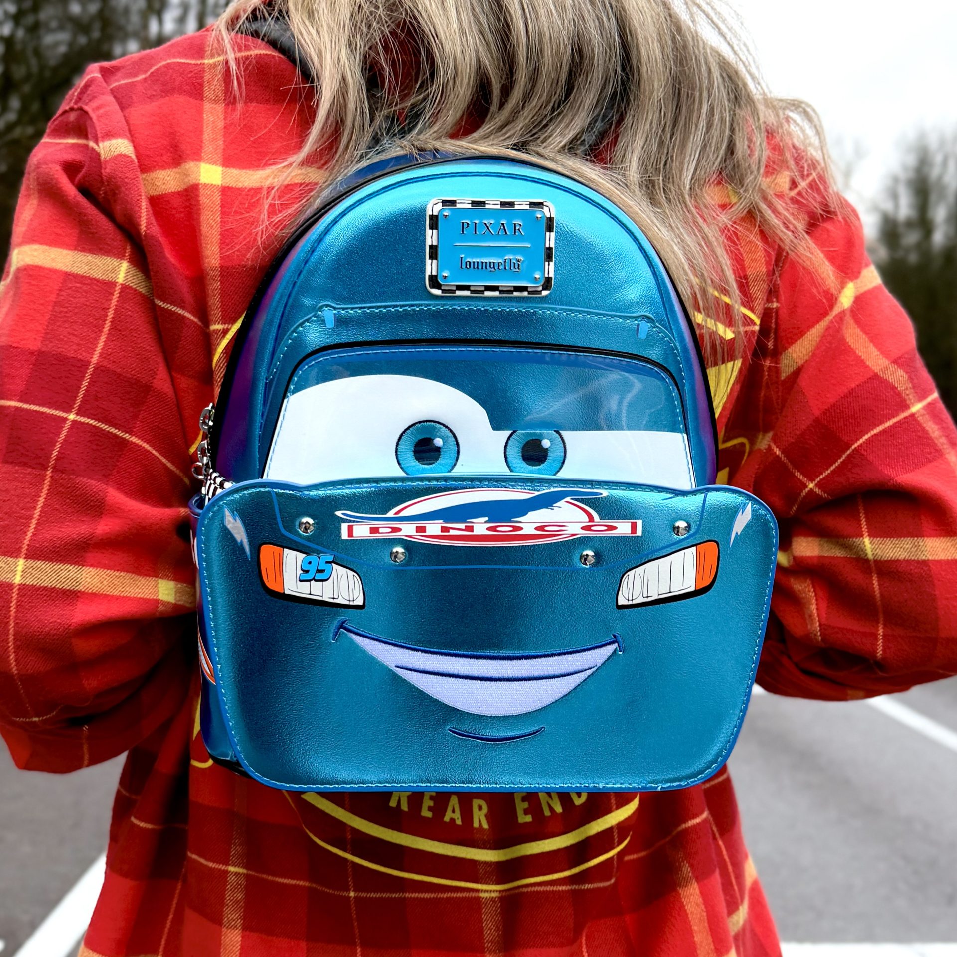 Dinoco Blue Lightning McQueen Cars Pixar Loungefly Mini Backpack | Get ...
